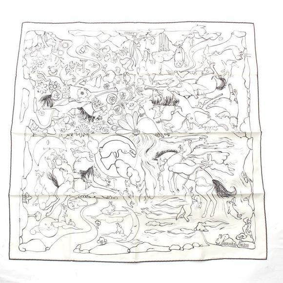 Hermes | Accessories | Hermes Silk Carr 9 Mille Et Un Lapins A Thousand ...